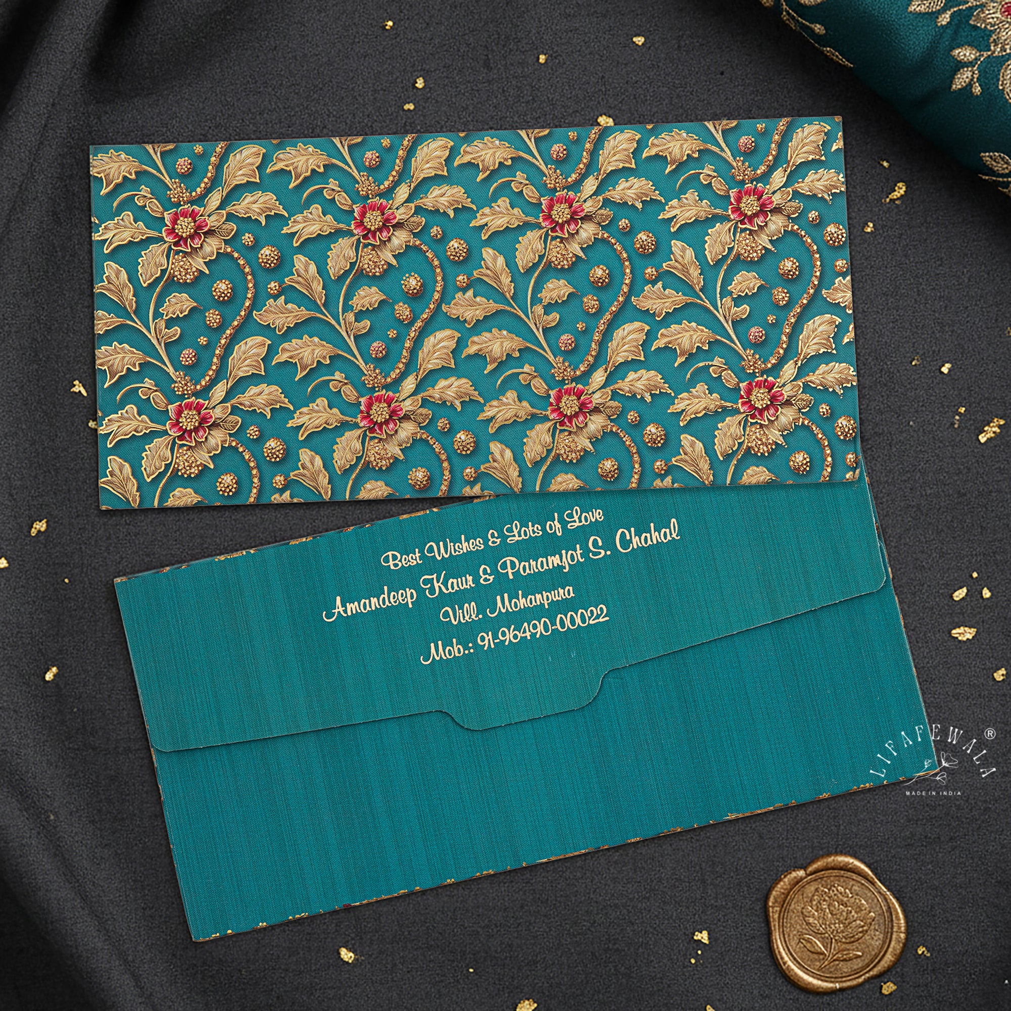 Green Velvet Shagun Envelopes | Wedding & Gifting Covers – Lifafewala ...